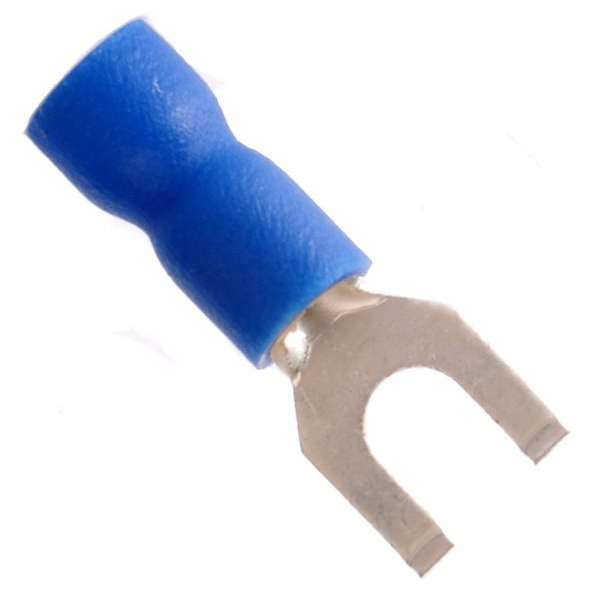 16-14 Gauge Blue Vinyl Flanged Spade Terminals - Wiring Products